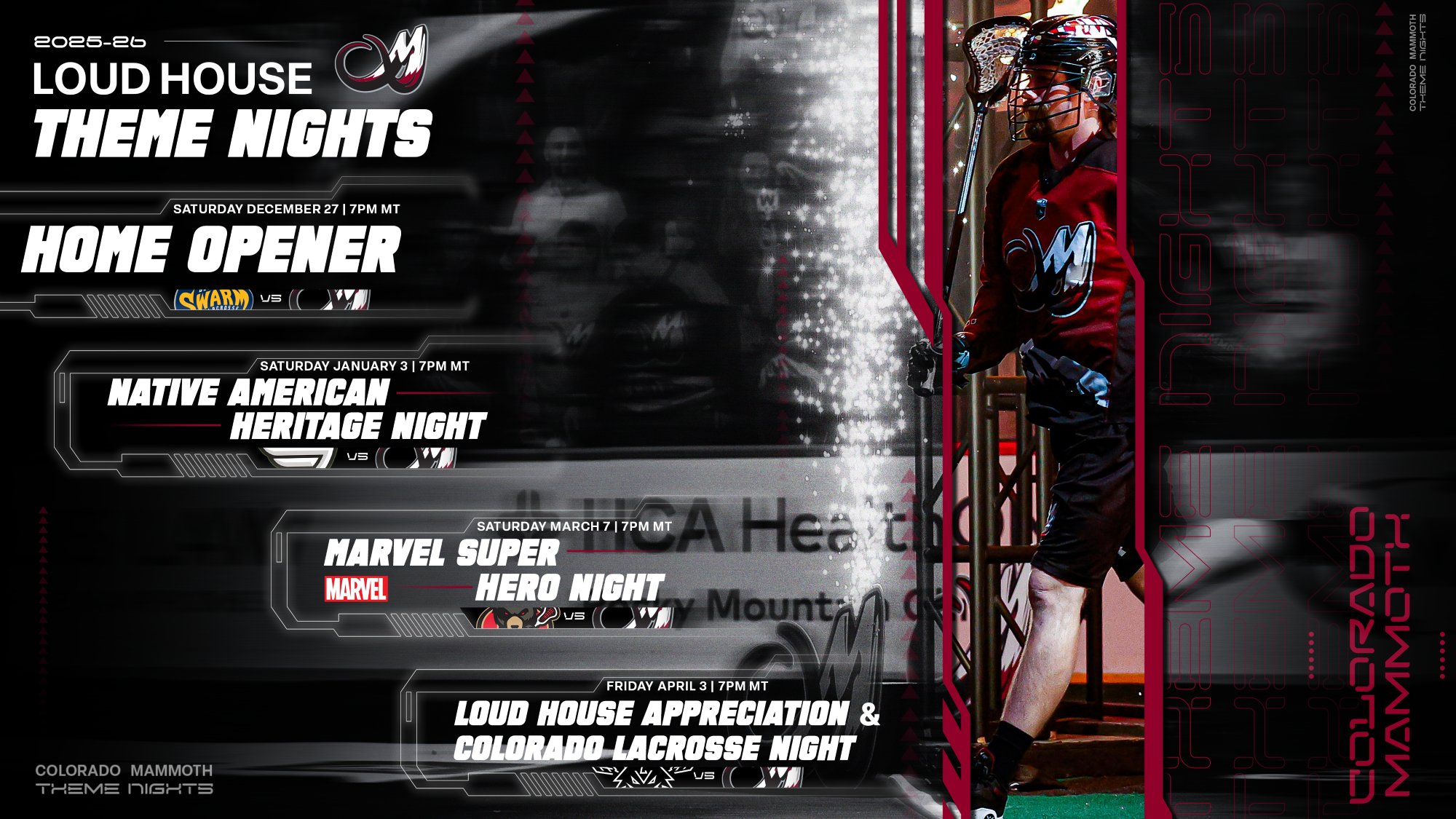 Mammoth Announce 2025-26 LOUD HOUSE Theme Nights - Colorado Mammoth Pro ...